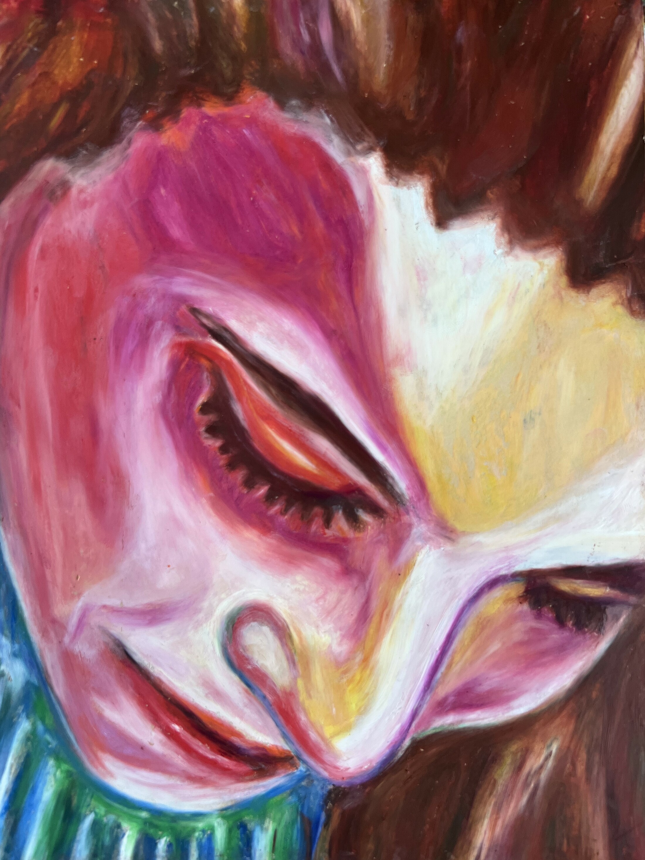 A Vibrant Oil Pastels Portrait with Mathilde Polidori